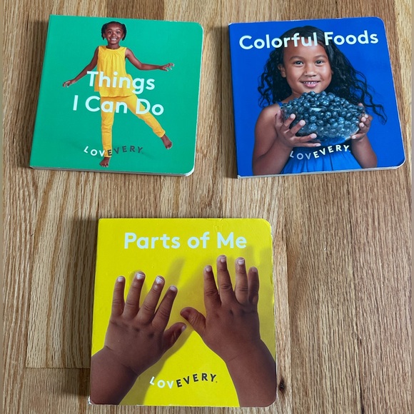 LOVEVERY | Toys | Lovevery Baby Books Set Of 3 Colorful Foods Parts Of ...